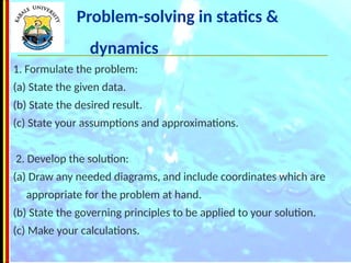 1, Introduction to Statics and dynamics.ppt