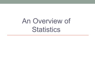 introduction to statistical theory | PPTX