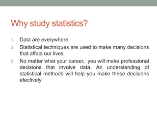 introduction to statistical theory | PPTX