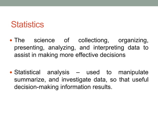 introduction to statistical theory | PPTX | Educational Assessment ...