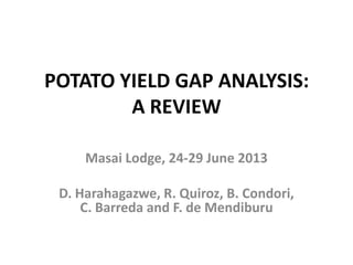 1 Introduction to yield gap analysis | PPTX