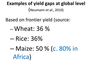 1 Introduction to yield gap analysis | PPTX