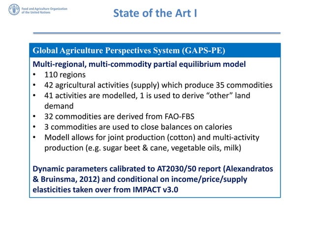 Long-term scenario building for food and agriculture: A global overall ...