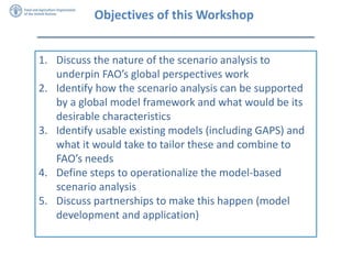 Long-term scenario building for food and agriculture: A global overall ...