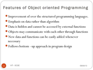 1 Intro Object Oriented Programming | PPT | Programming Languages | Computing