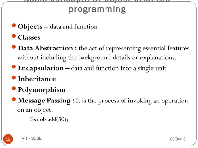 1 Intro Object Oriented Programming | PPT | Programming Languages ...