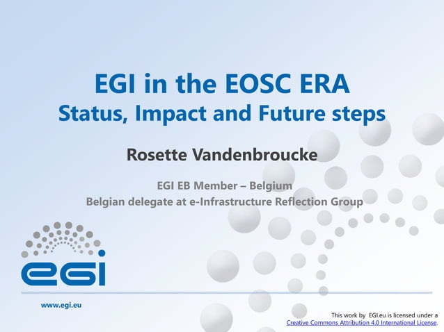 EGI in the EOSC era | PPTX