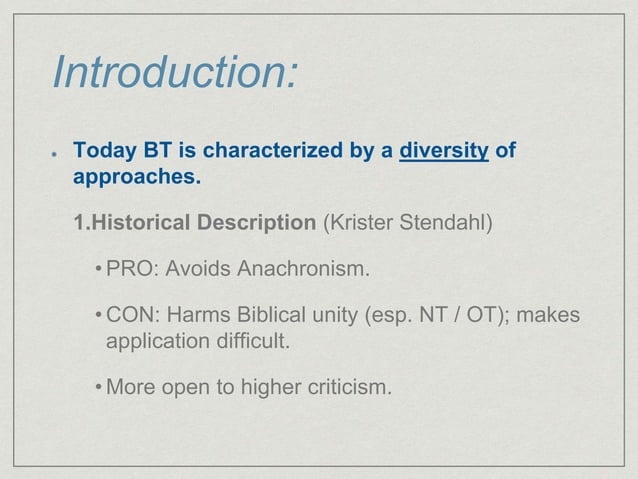 1 intro Theological Interpretation of scripture | PPT