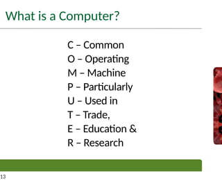 Computer Fundamentals Notes, Storage Devices, Computer Generations | PPTX