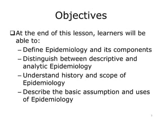 1 Intro to Epidemiology.pptx epidemiology | PPTX