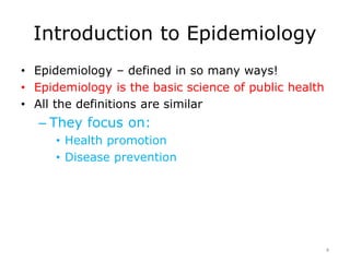 1 Intro to Epidemiology.pptx epidemiology | PPTX