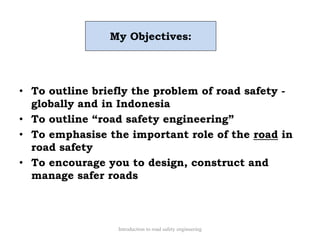 1 intro to road safety engineering | PDF