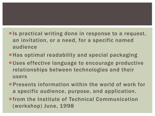 1 intro to technical writing | PPTX