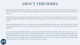 Introduction to Key Concepts (Series: Intellectual Property Boot Camp ...