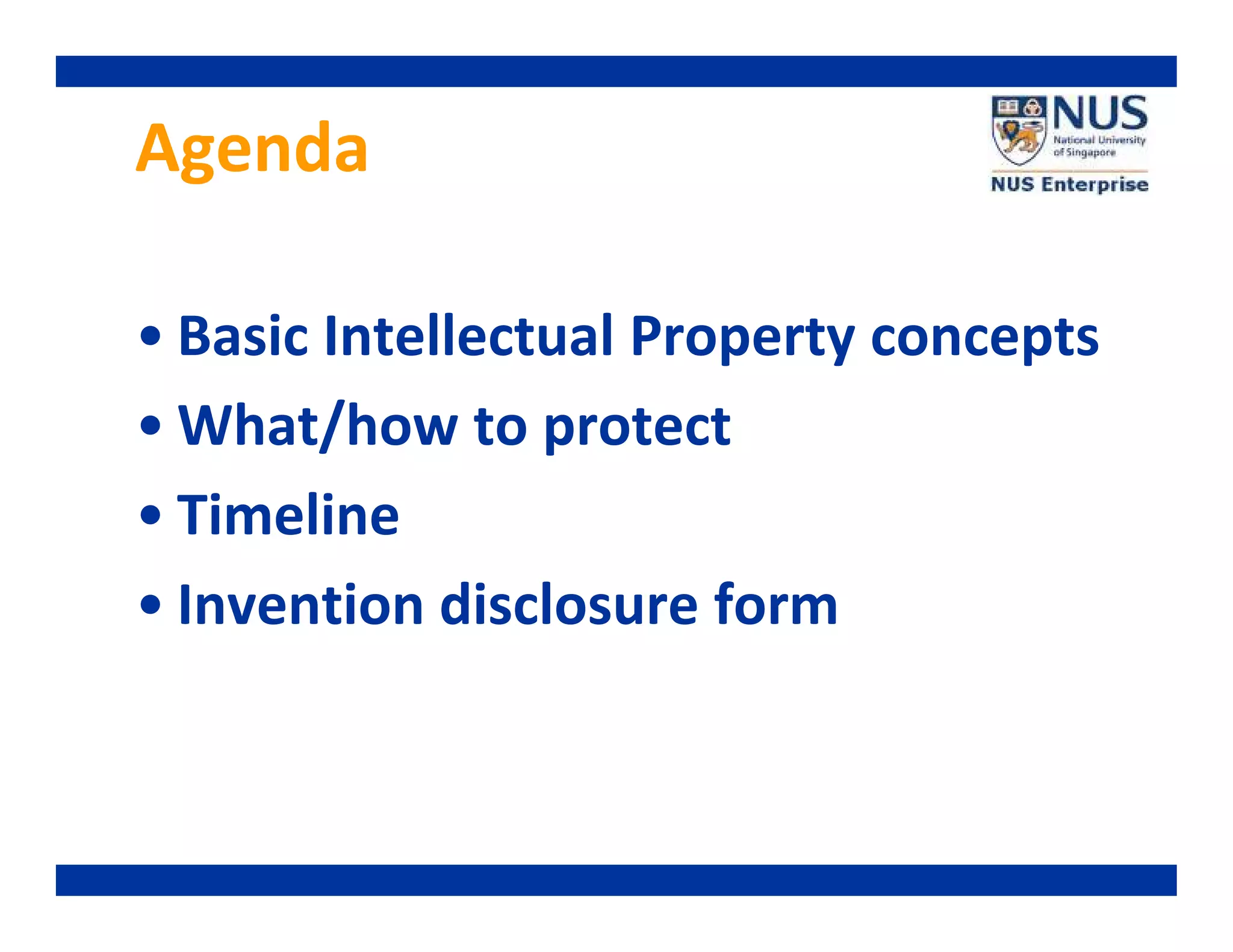 Intellectual Property Concepts and Filing Process at the National ...