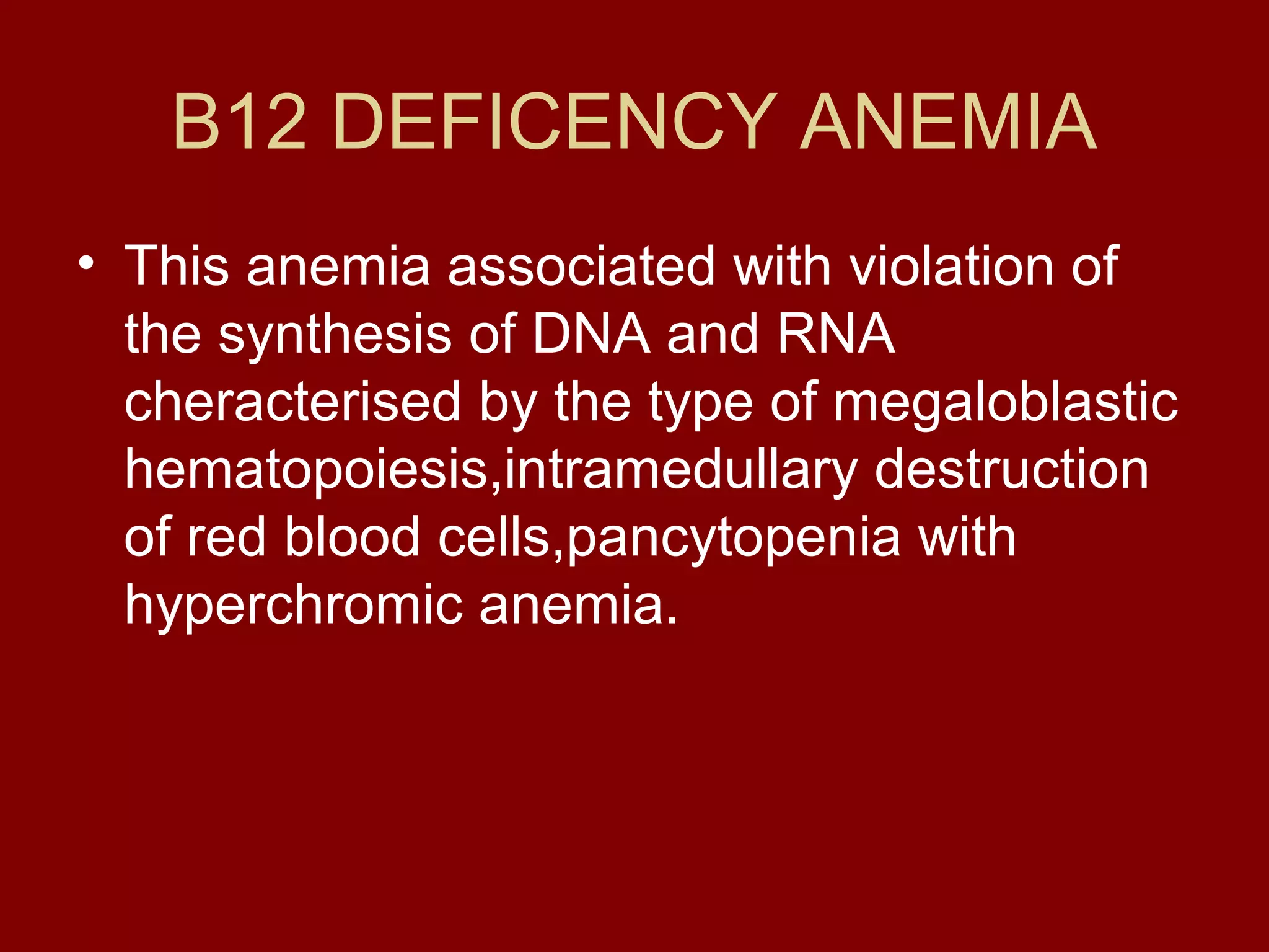 iron & b12 deficiency anemia | PPT
