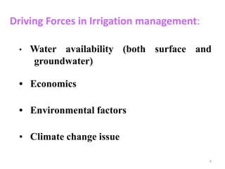 Irrigation Management for Sustainable Crop Production | PPTX
