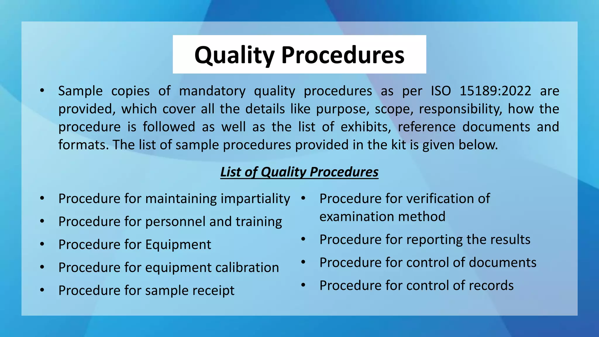ISO 15189 Documents – Ready-to-use templates | PPTX