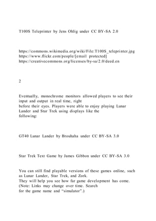 1 IT 140 A Mini History of Text-Based Games Text | DOCX