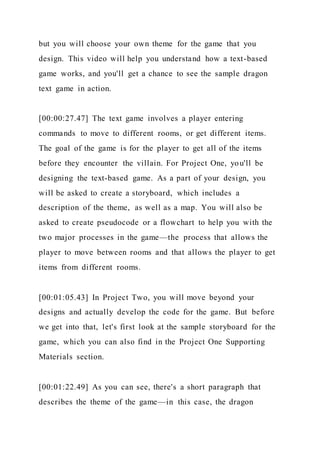 1 IT 140 A Mini History of Text-Based Games Text | DOCX