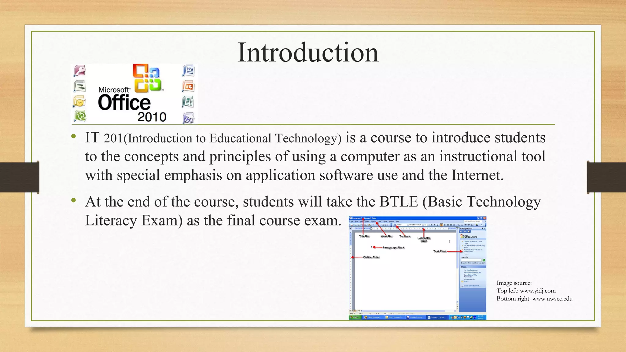 (1)it 201 introduction | PPT