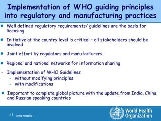 1. Dr. Ivana Knezevic - World Health Organization | PPTX