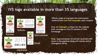Outcomes of the International Year of Soils | PPTX