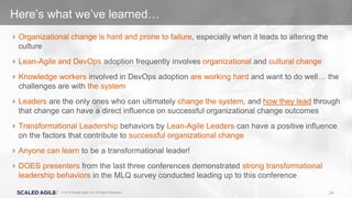 DOES SFO 2016 - Steve Mayner - Transformational Leadership | PPTX