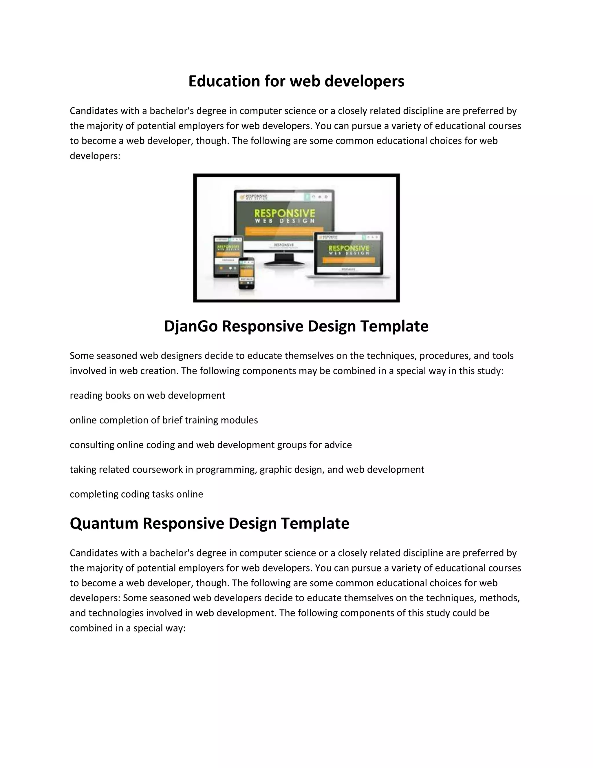 Responsive Website Design | PDF | Web Development | Internet
