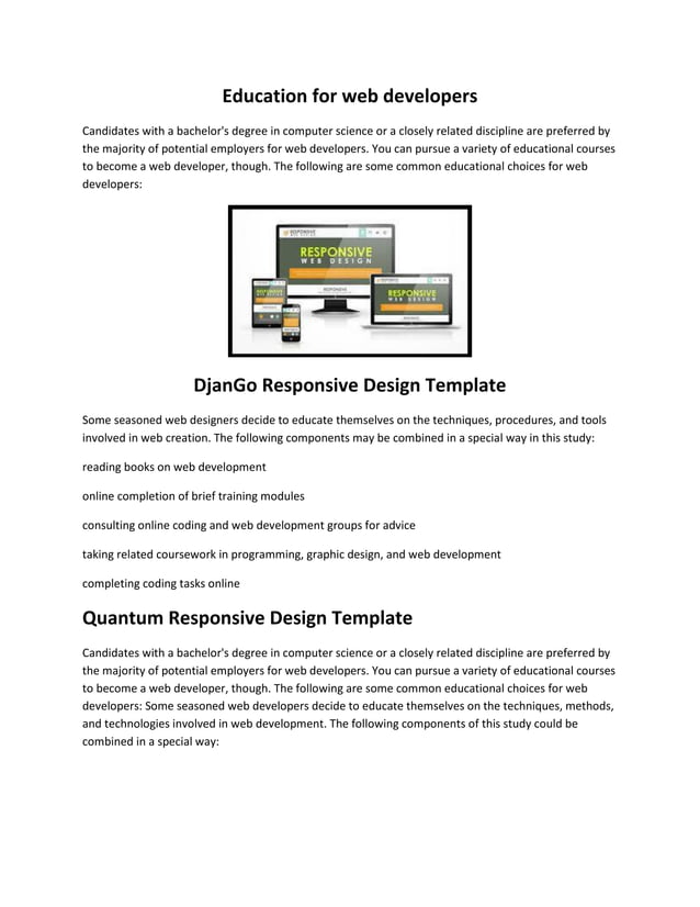 Responsive Website Design | PDF | Web Development | Internet