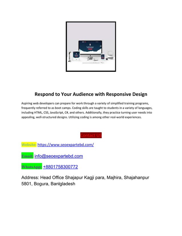Responsive Website Design | PDF | Web Development | Internet