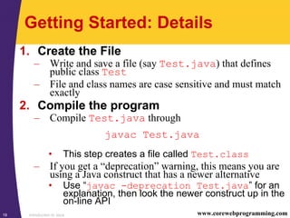 1java Introduction | PDF | Programming Languages | Computing