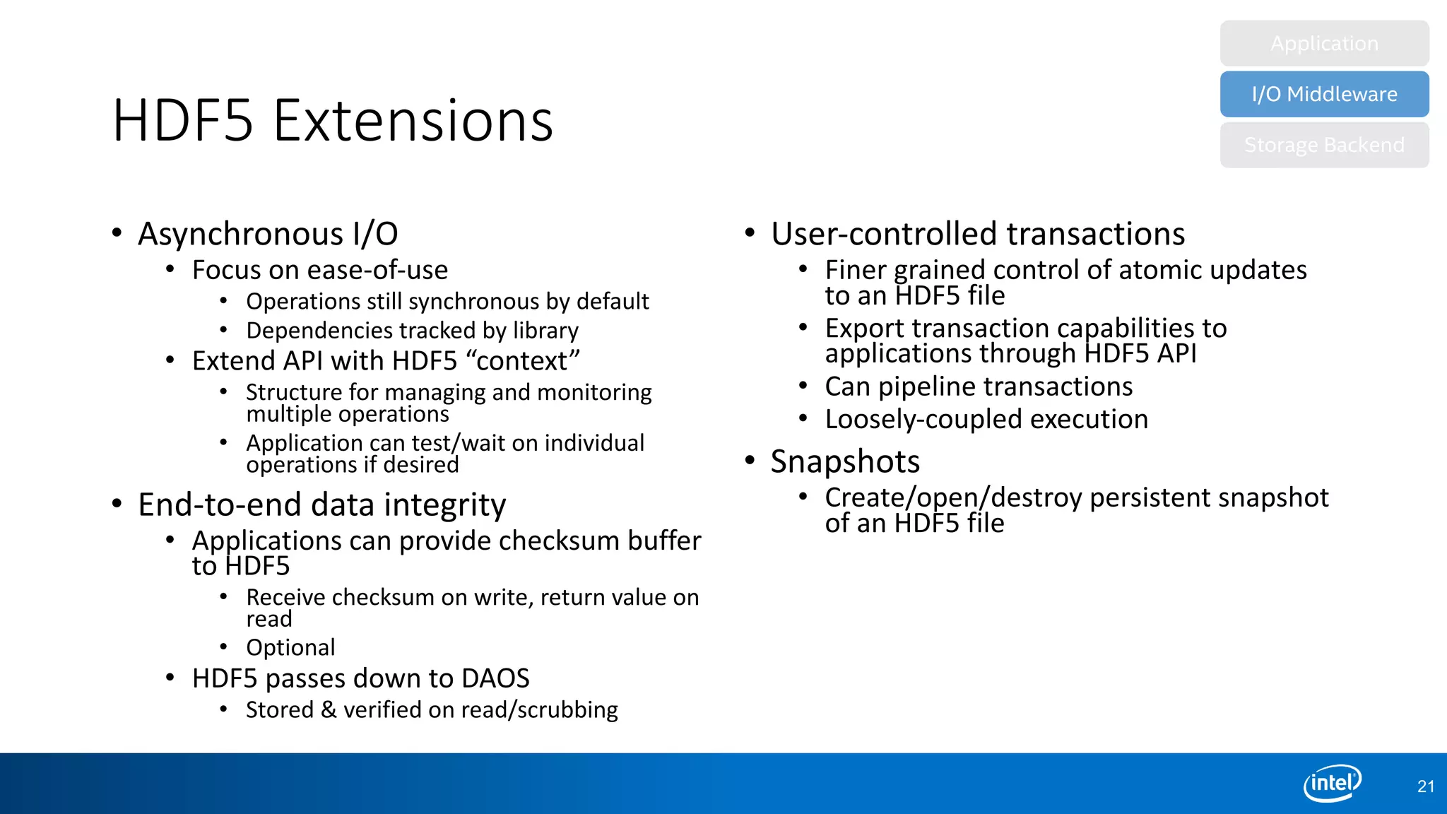 Introduction to the DAOS Scale-out object store (HLRS Workshop, April 2017) | PDF