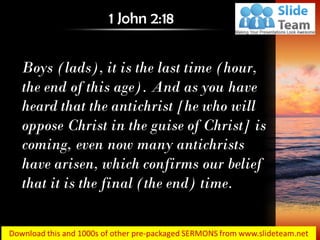 1 john 2 18 this is how we know power point church sermon | PDF