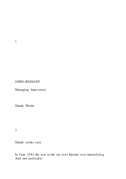 1 JOHN BESSANT Managing Innovation | DOCX