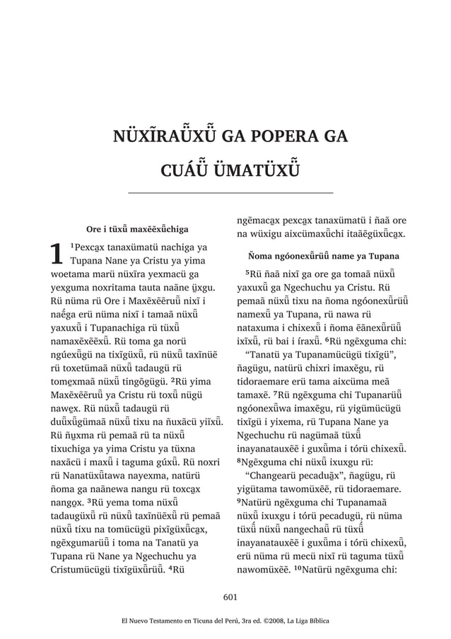 1 john bible in ticuna, tikuna, tukuna | PDF