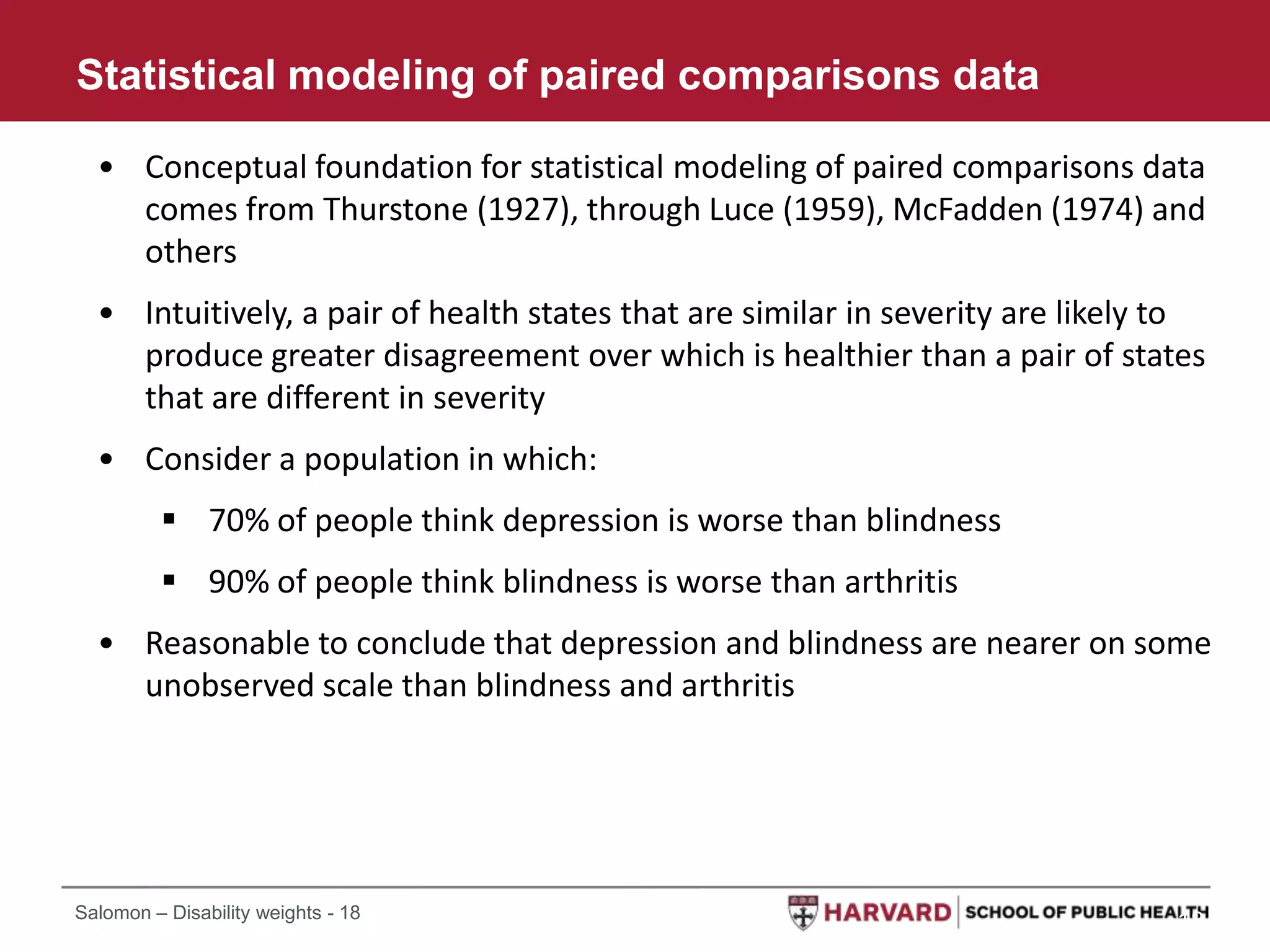 Disability weights measurement in the Global Burden of Disease Study ...