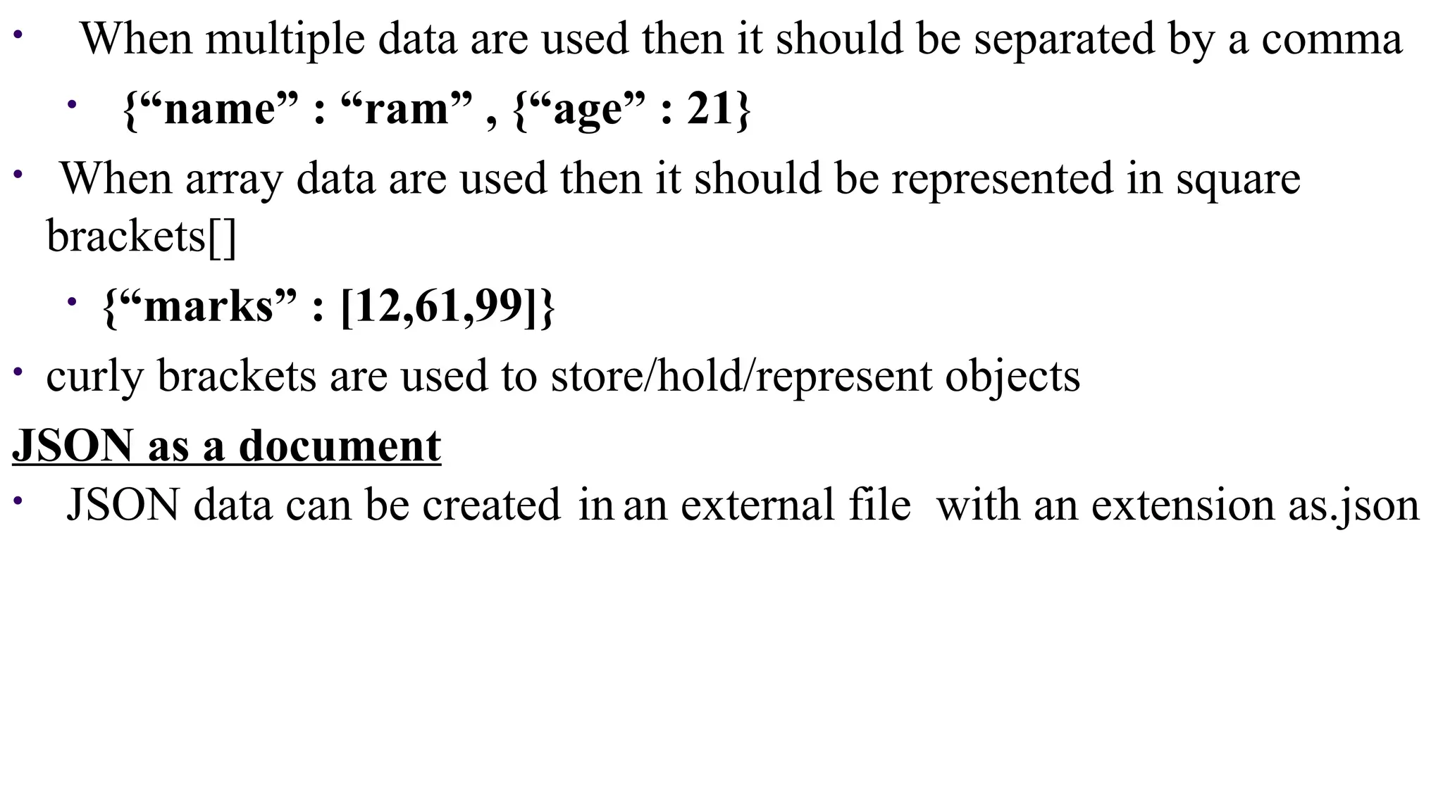 1 Json Intro and datatype PRESENTATION.pptx | Free Download