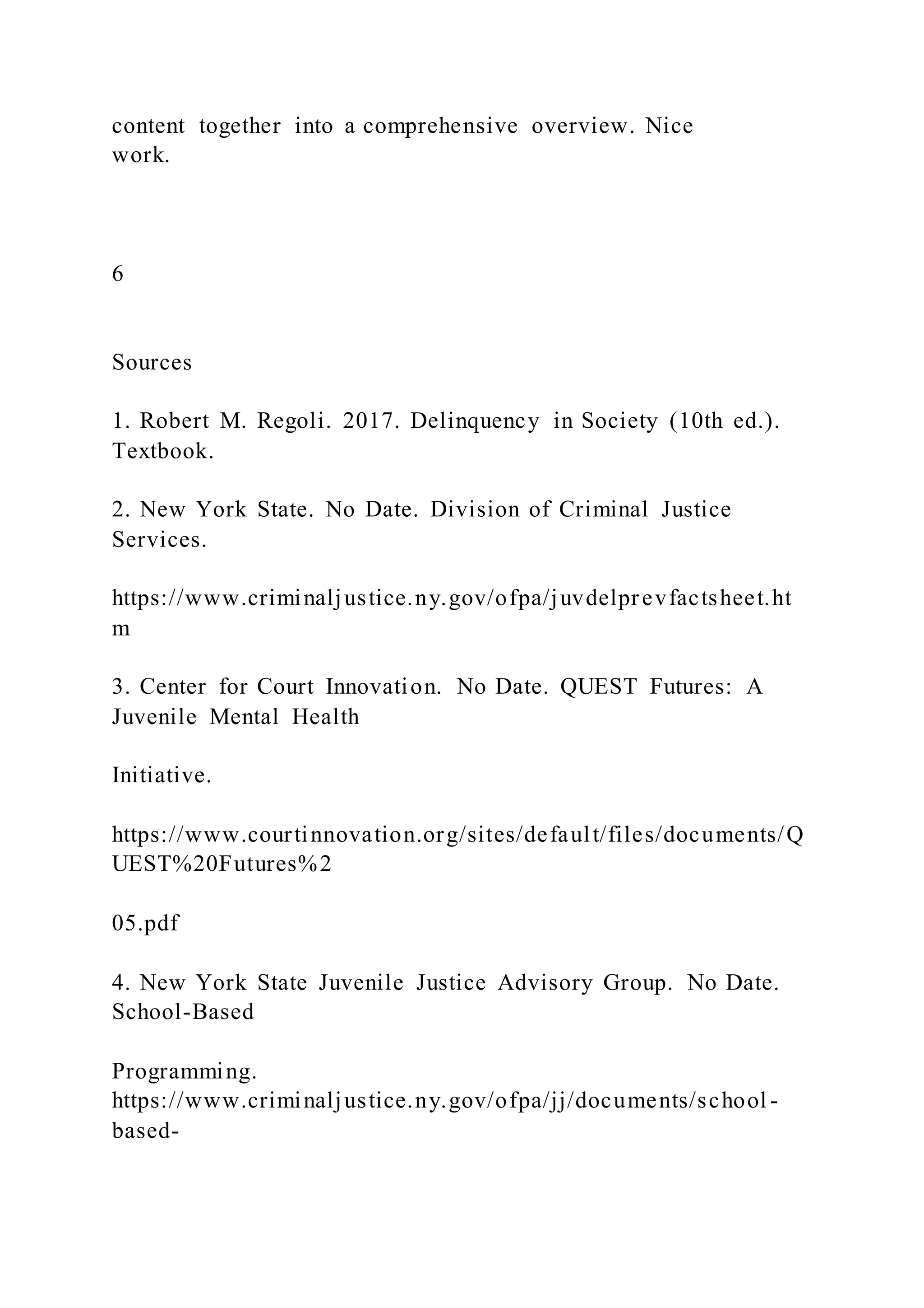 1 Juvenile Delinquency and Justice | DOCX