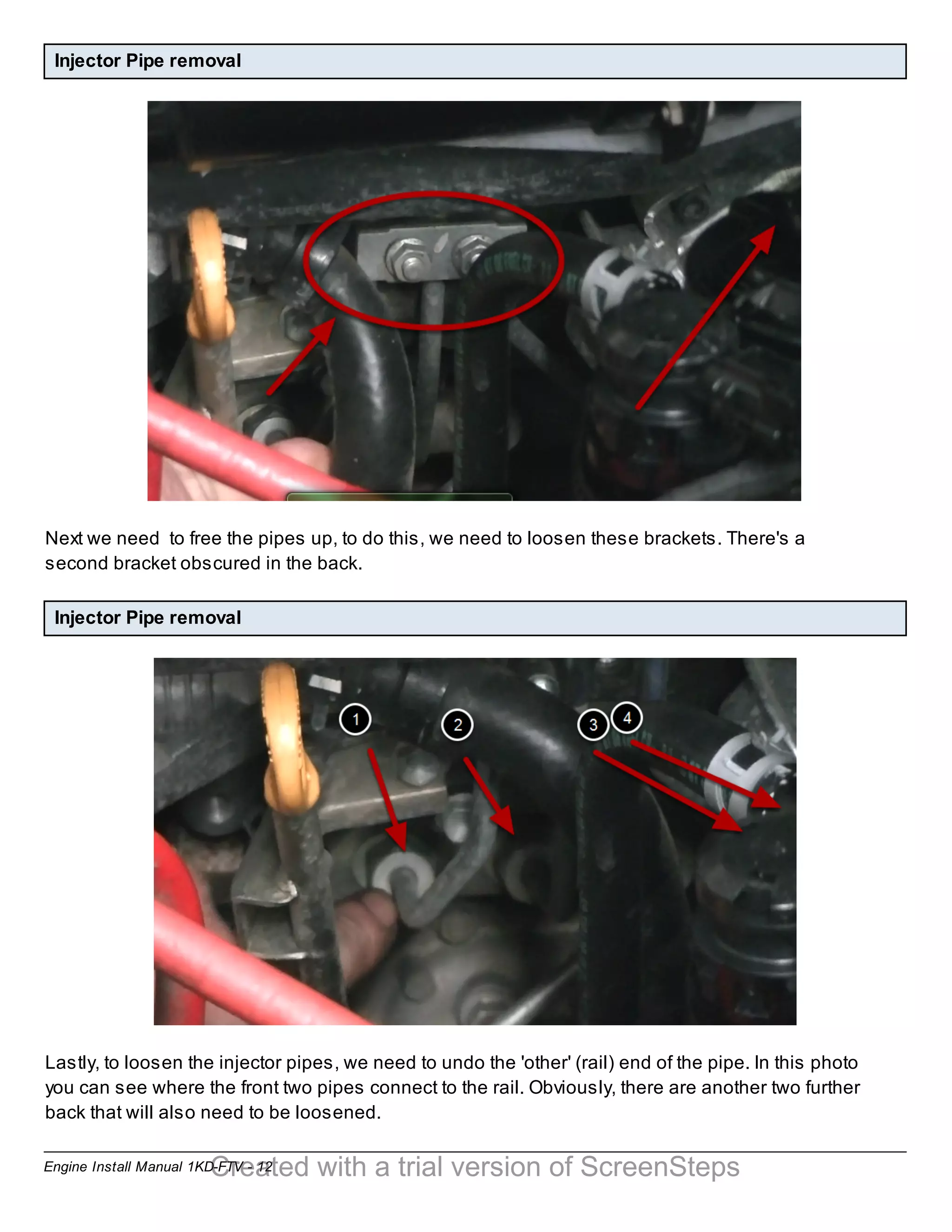 Toyota 1KD-FTV Common Rail Diesel Injector Installation Manual | PDF