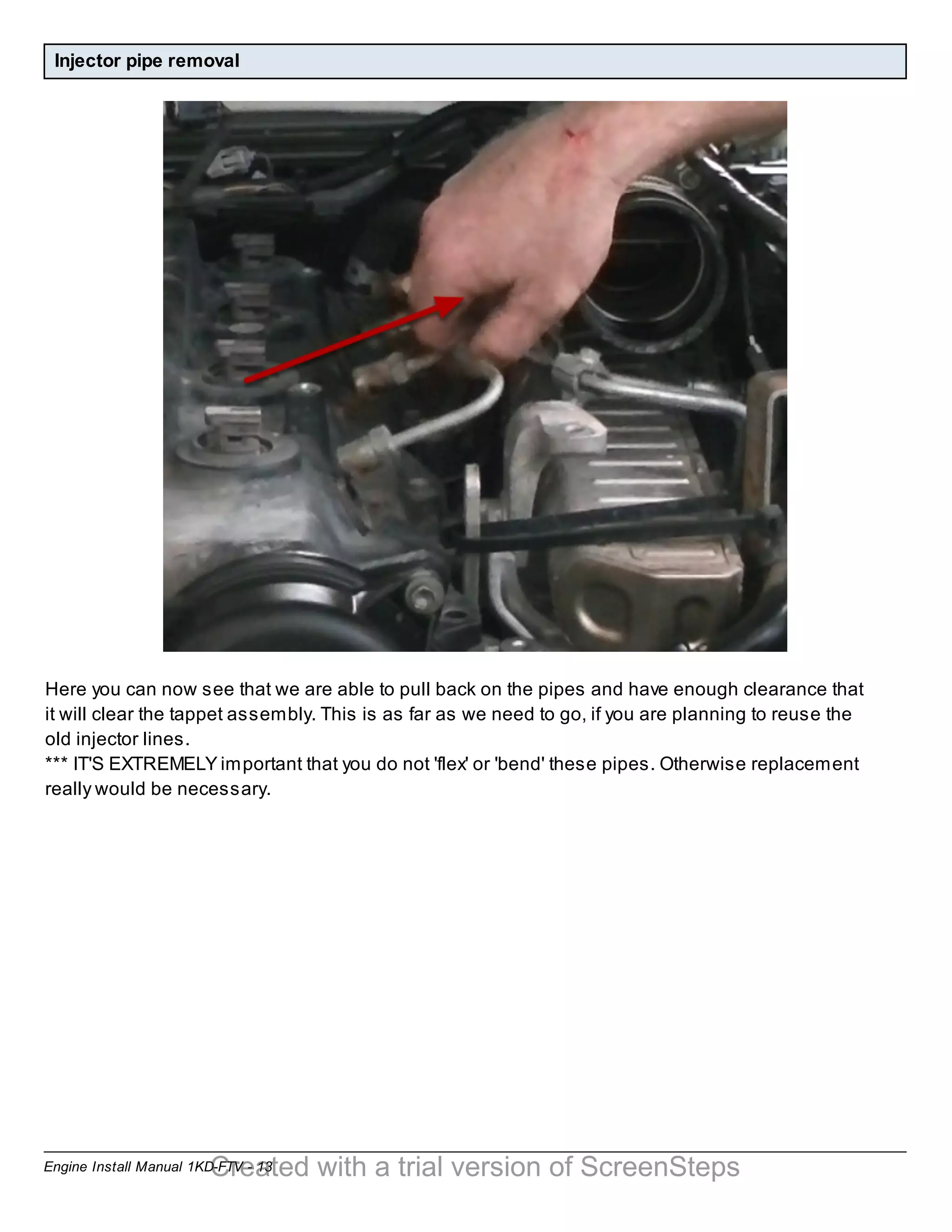 Toyota 1KD-FTV Common Rail Diesel Injector Installation Manual | PDF