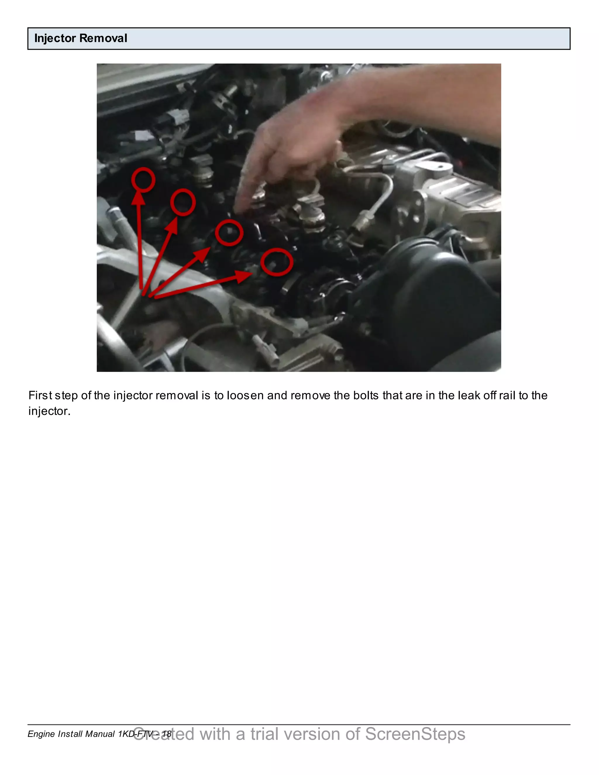 Toyota 1KD-FTV Common Rail Diesel Injector Installation Manual | PDF