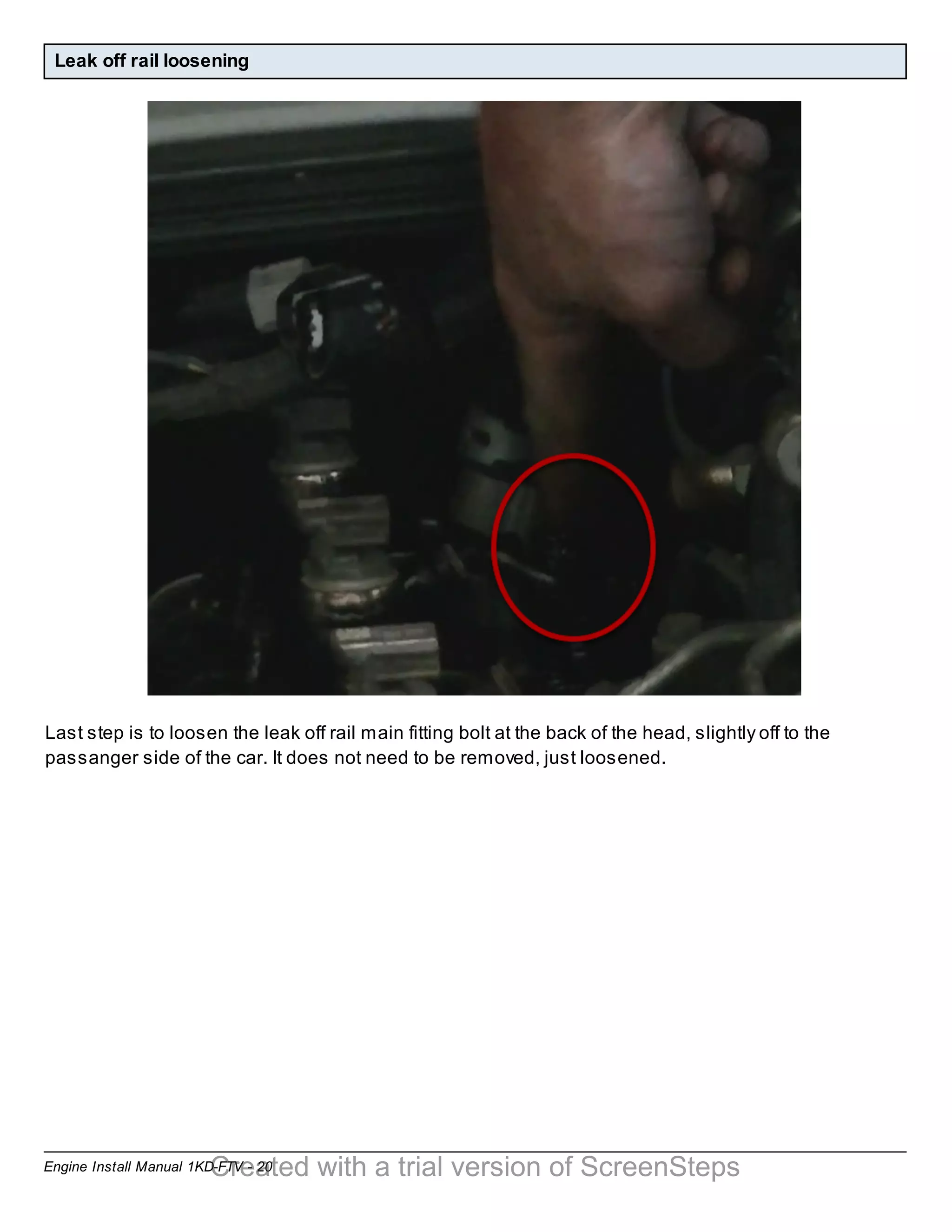 Toyota 1KD-FTV Common Rail Diesel Injector Installation Manual | PDF