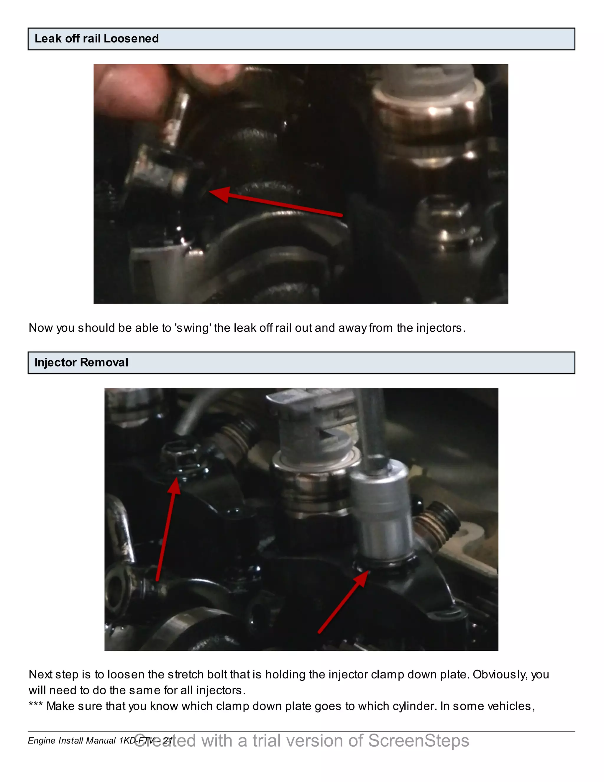 Toyota 1KD-FTV Common Rail Diesel Injector Installation Manual | PDF