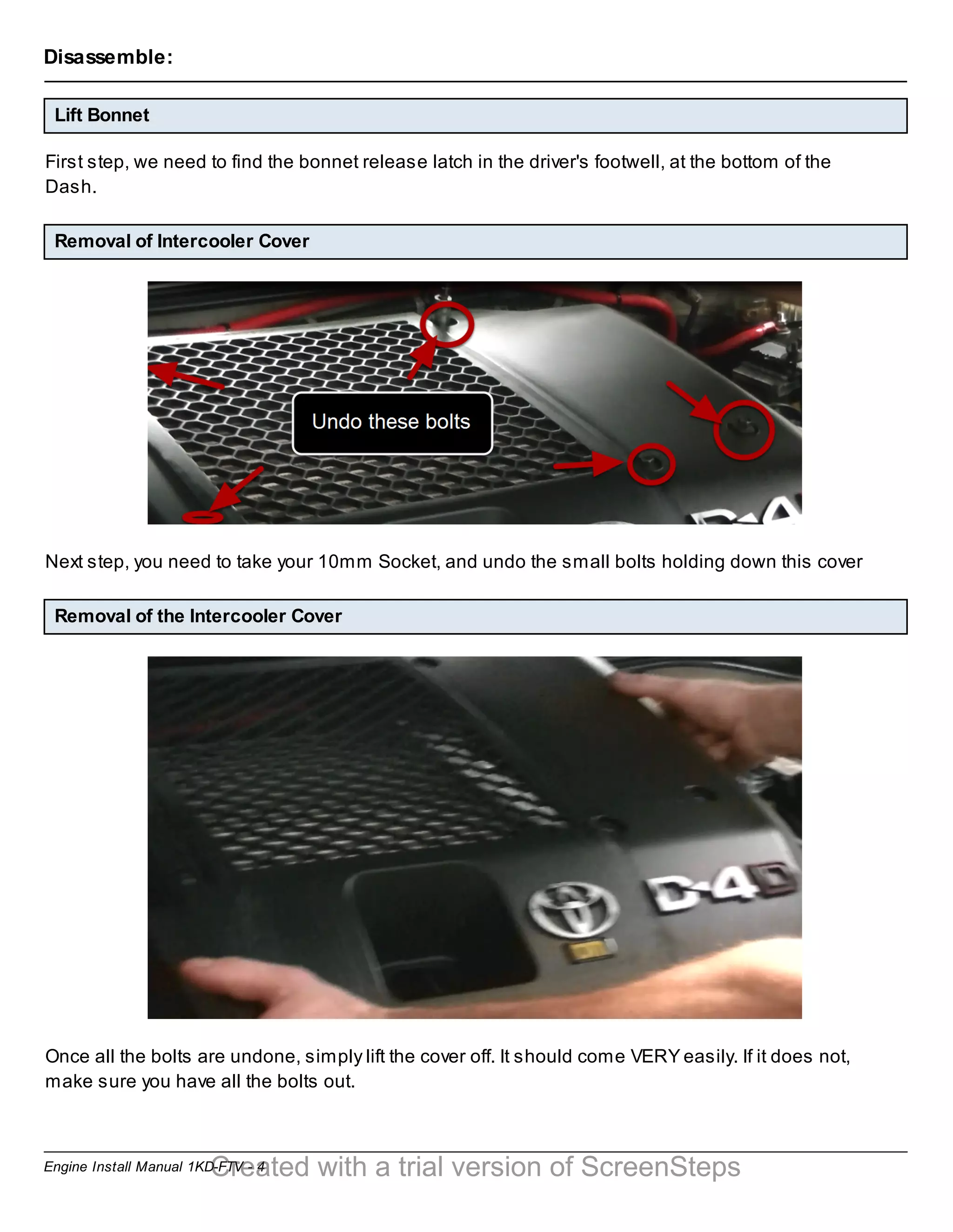 Toyota 1KD-FTV Common Rail Diesel Injector Installation Manual | PDF