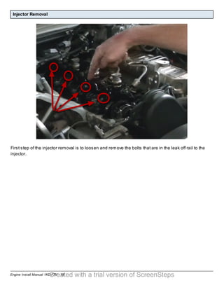 Toyota 1KD-FTV Common Rail Diesel Injector Installation Manual | PDF