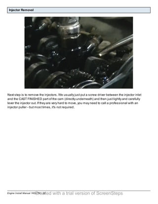Toyota 1KD-FTV Common Rail Diesel Injector Installation Manual | PDF