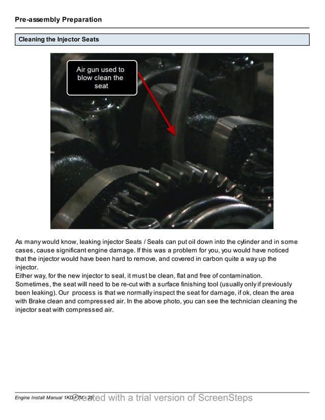 Toyota 1KD-FTV Common Rail Diesel Injector Installation Manual | PDF