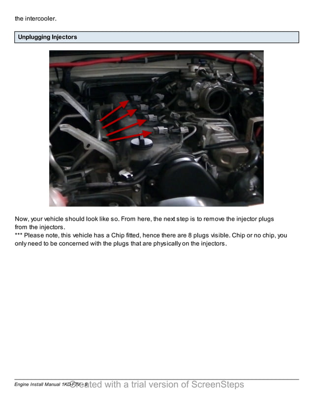 Toyota 1KD-FTV Common Rail Diesel Injector Installation Manual | PDF