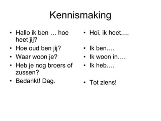 1 Kennismaking | PPT